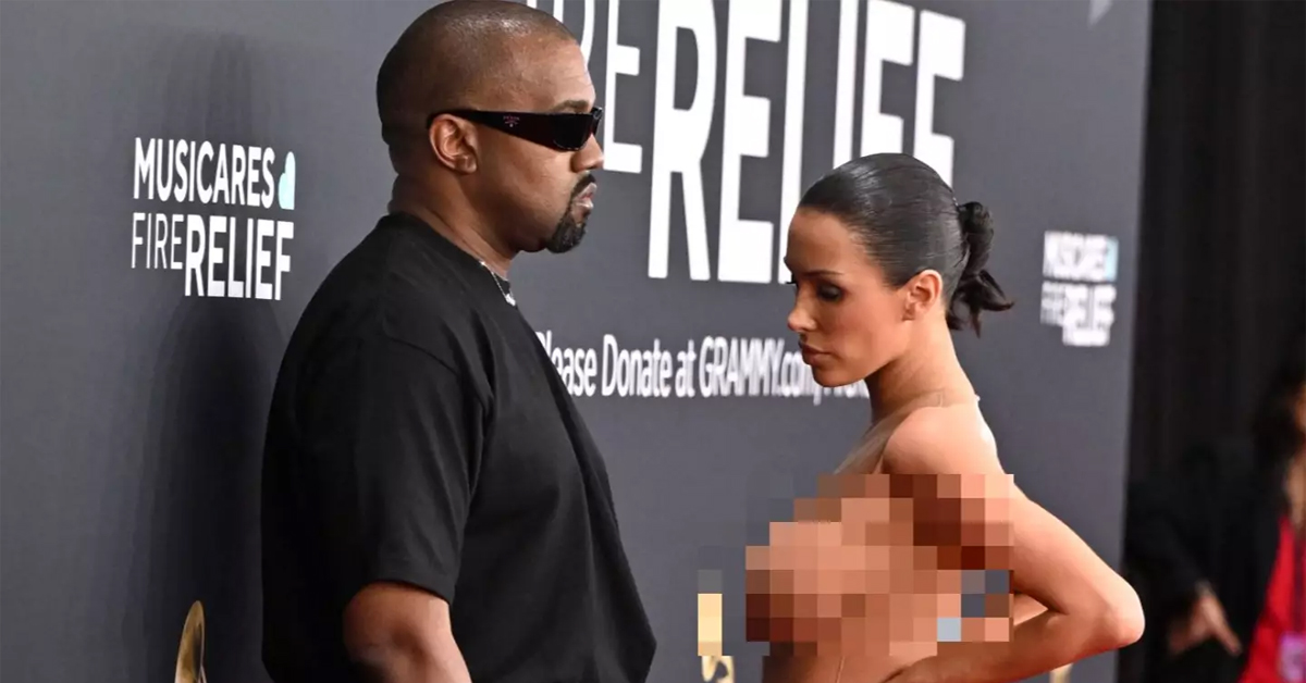 Lip reader reveals 'five-word comment' Kanye West made to Bianca Censori before she dropped coat ...
