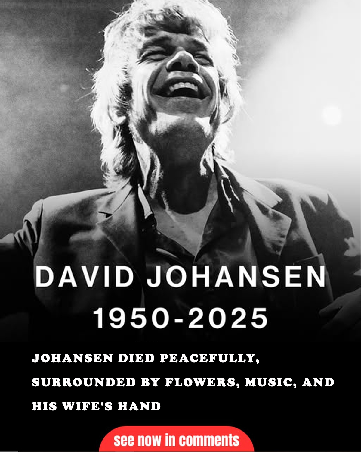 David Johansen, New York Dolls and Buster Poindexter singer, de:ad at 75