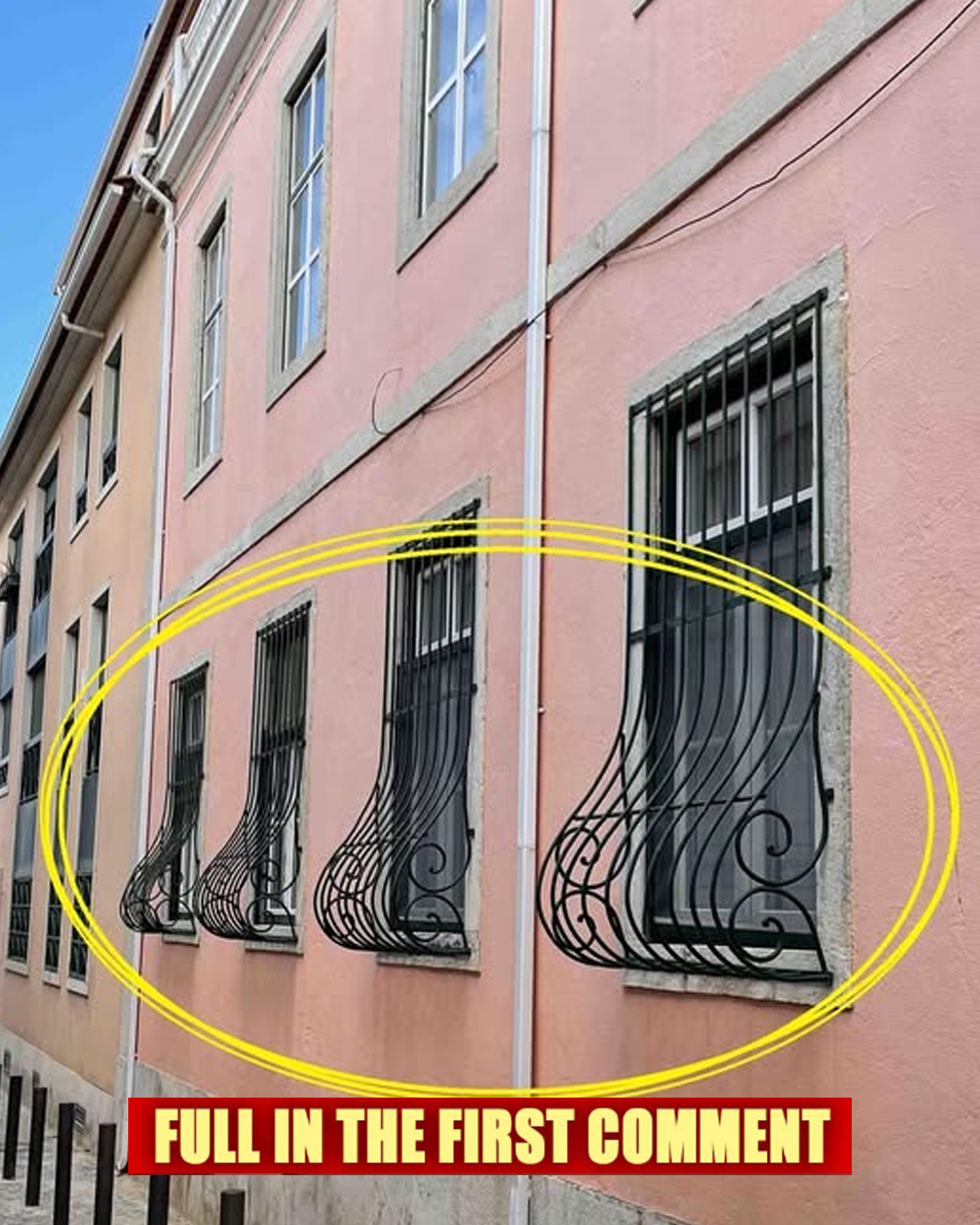 If you see window grills with a curve at the bottom here’s what it means