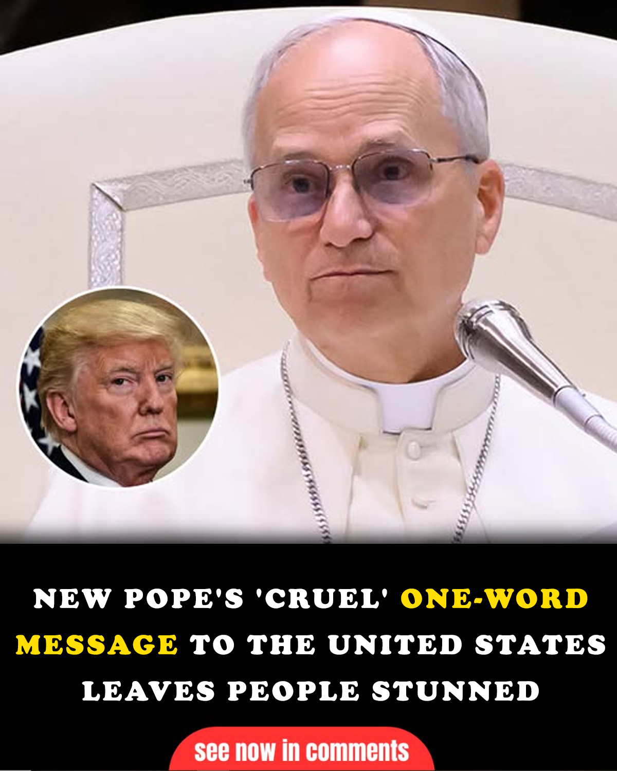 Pope’s one-word message to the United States goes viral